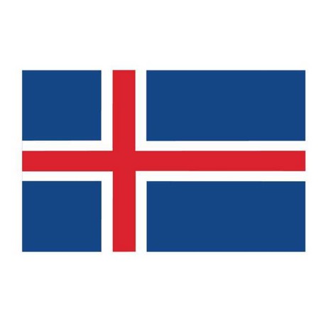 Islandsk løst flag til 40 cm bordflag | Udvalg af bordflag se her